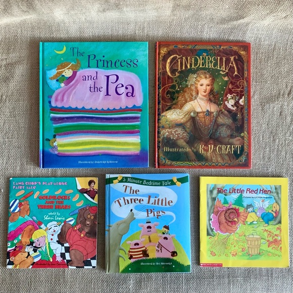Other | Fairy Tales 5 Book Bundle Goldilocks Three Little Pigs Chicken ...